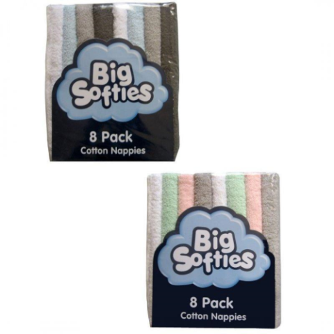 Big Softies Coloured Nappies 8 Pack - Atherton Juniors