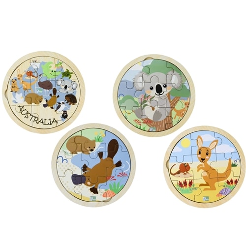WOODEN 9PCS JIGSAW PUZZLE AUSTRALIAN ANIMAL - Atherton Juniors
